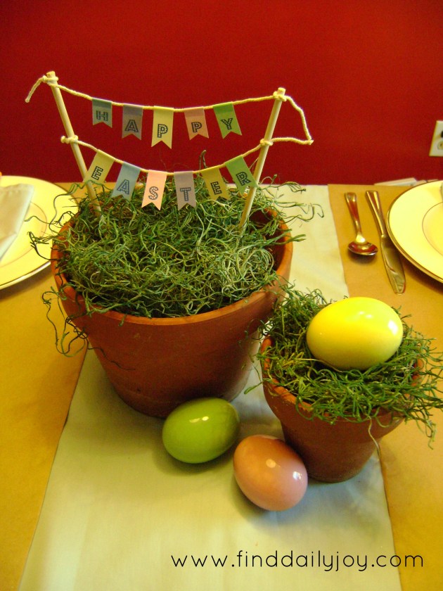 Easter Tablescape {Tutorial and Free Printable} | Find Daily Joy